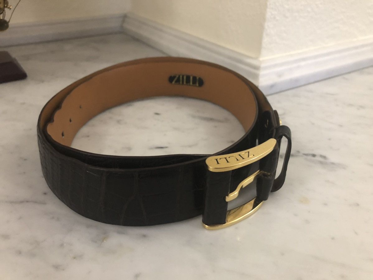 Zilli Zilli Aligator skin leather belt | Grailed