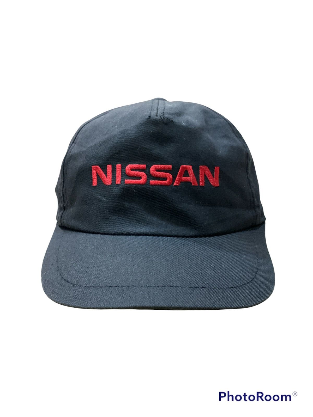 Japanese Brand × Racing × Vintage EMBROIDERED NISSAN SHORT BRIM CAP ...