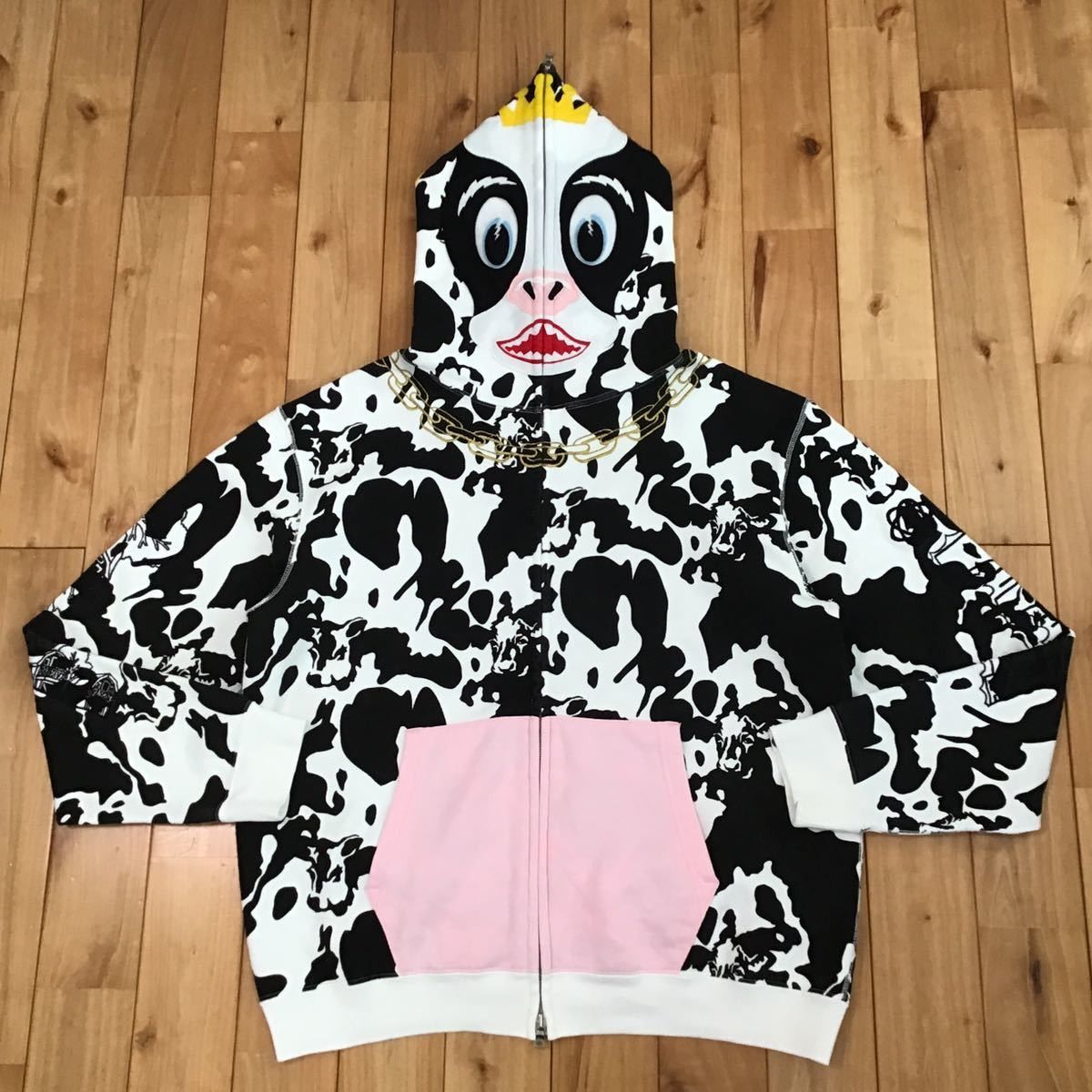 Bape BAPE Holstein full zip hoodie a bathing ape cow NIGO | Grailed