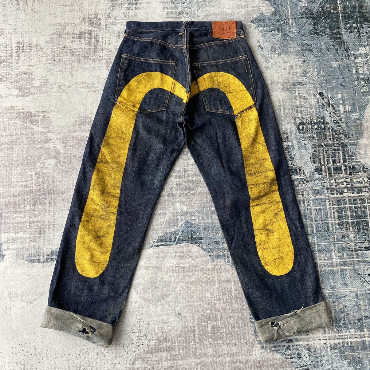 Evisu Evisu Daicock Yellow Denim Jeans | Grailed