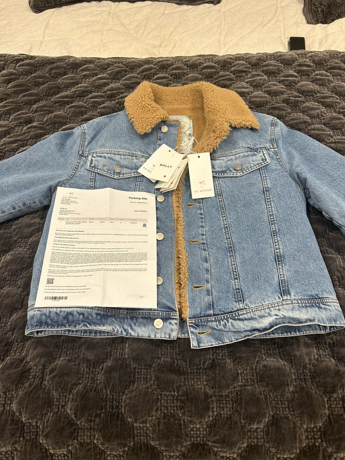 Bally Bally Shearling Denim Jacket | Grailed