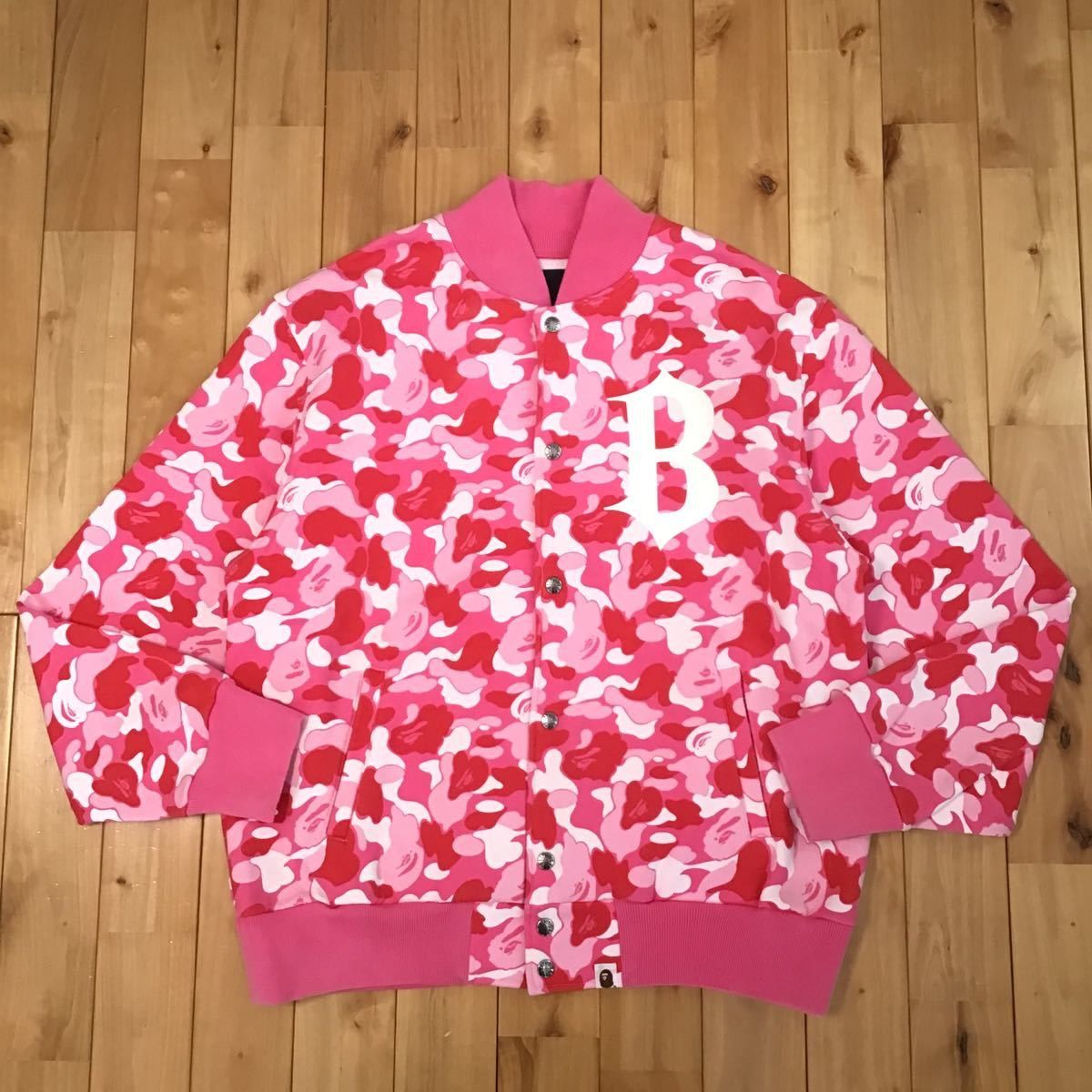 Bape BAPE ABC camo pink Sweat varsity jacket bomber | Grailed