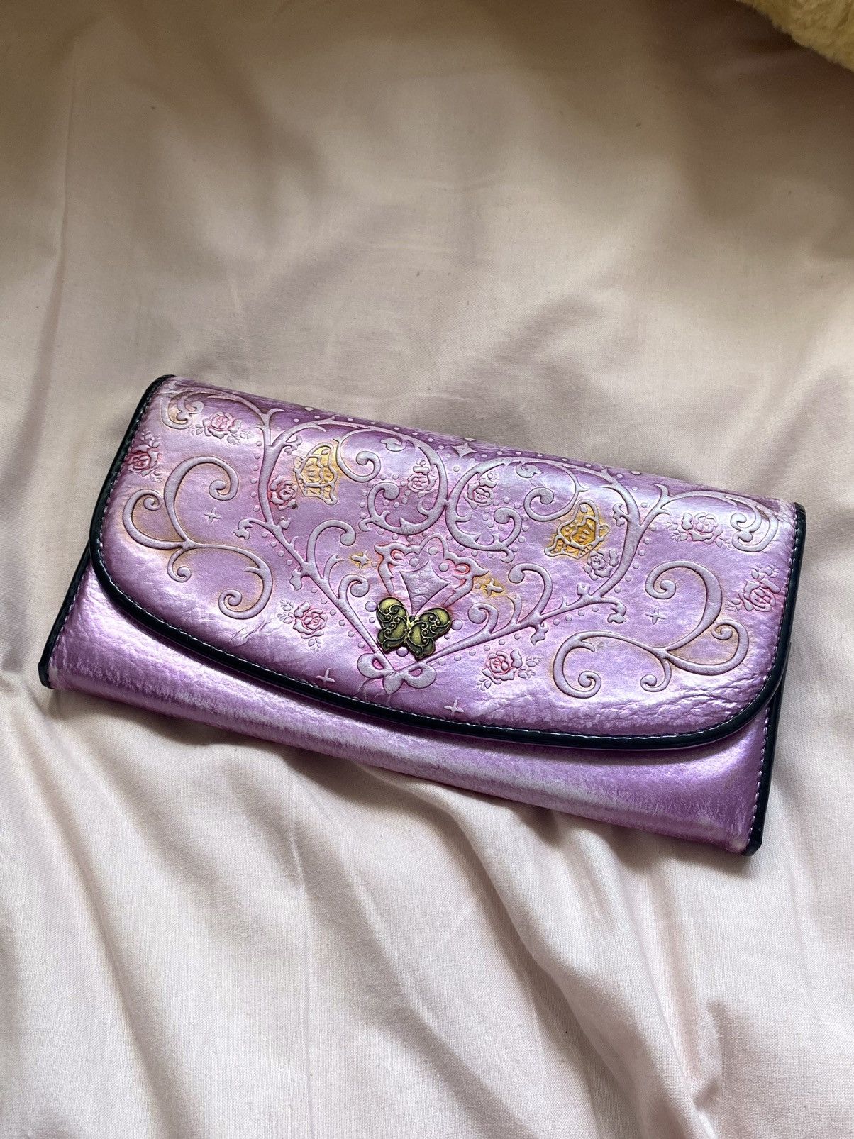 Anna Sui anna sui pink leather wallet | Grailed