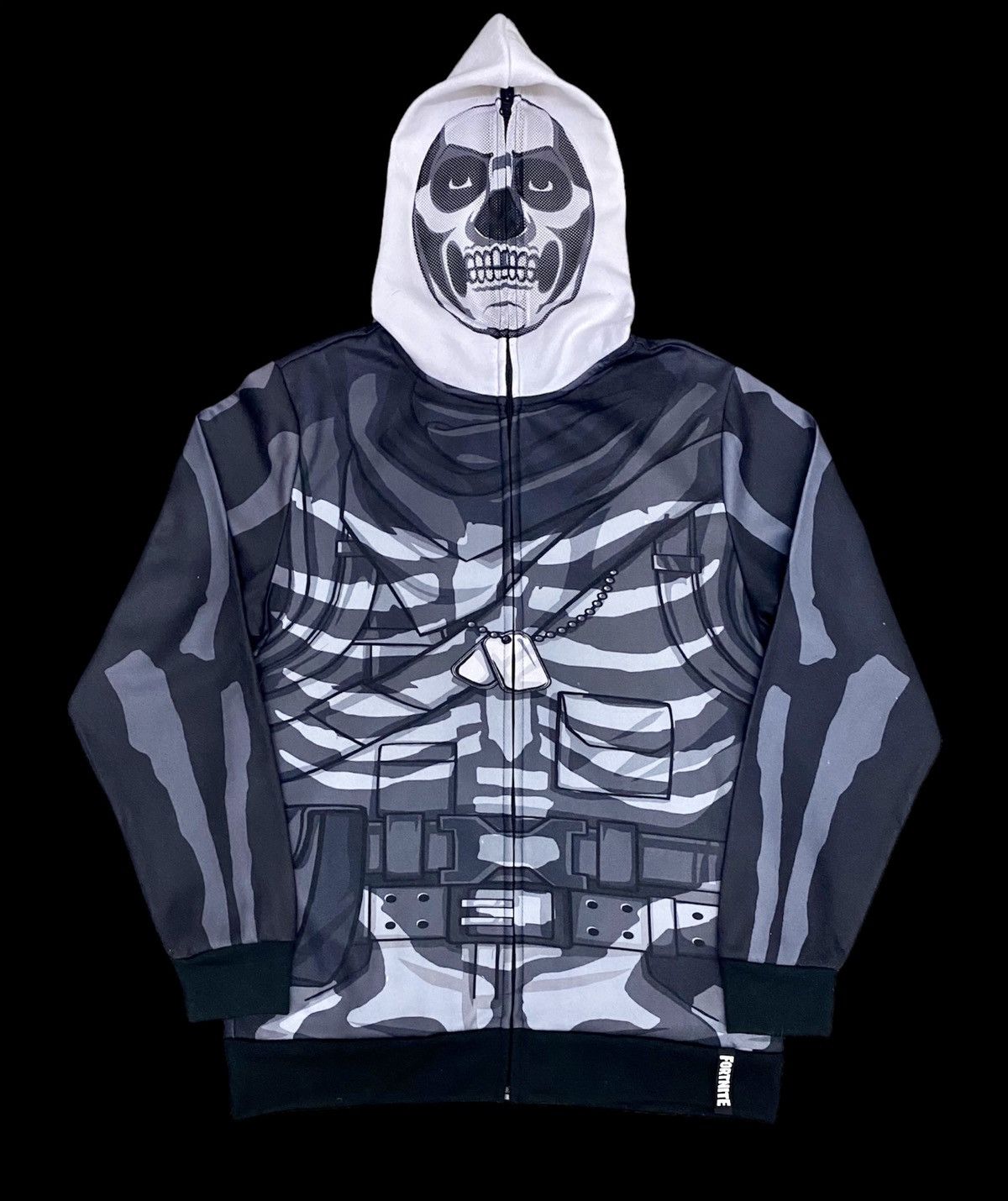 Xbox 360 Fortnite Cosplay Skeleton Full Zip Hoodie | Grailed