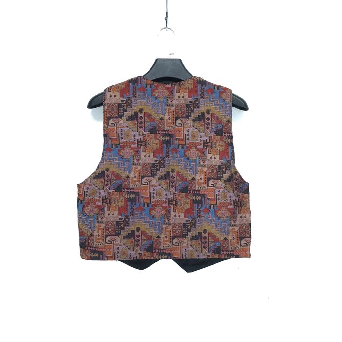 Vintage Nice Stitch Design Rug Style Made in Turkey Vest #2475-95 | Grailed