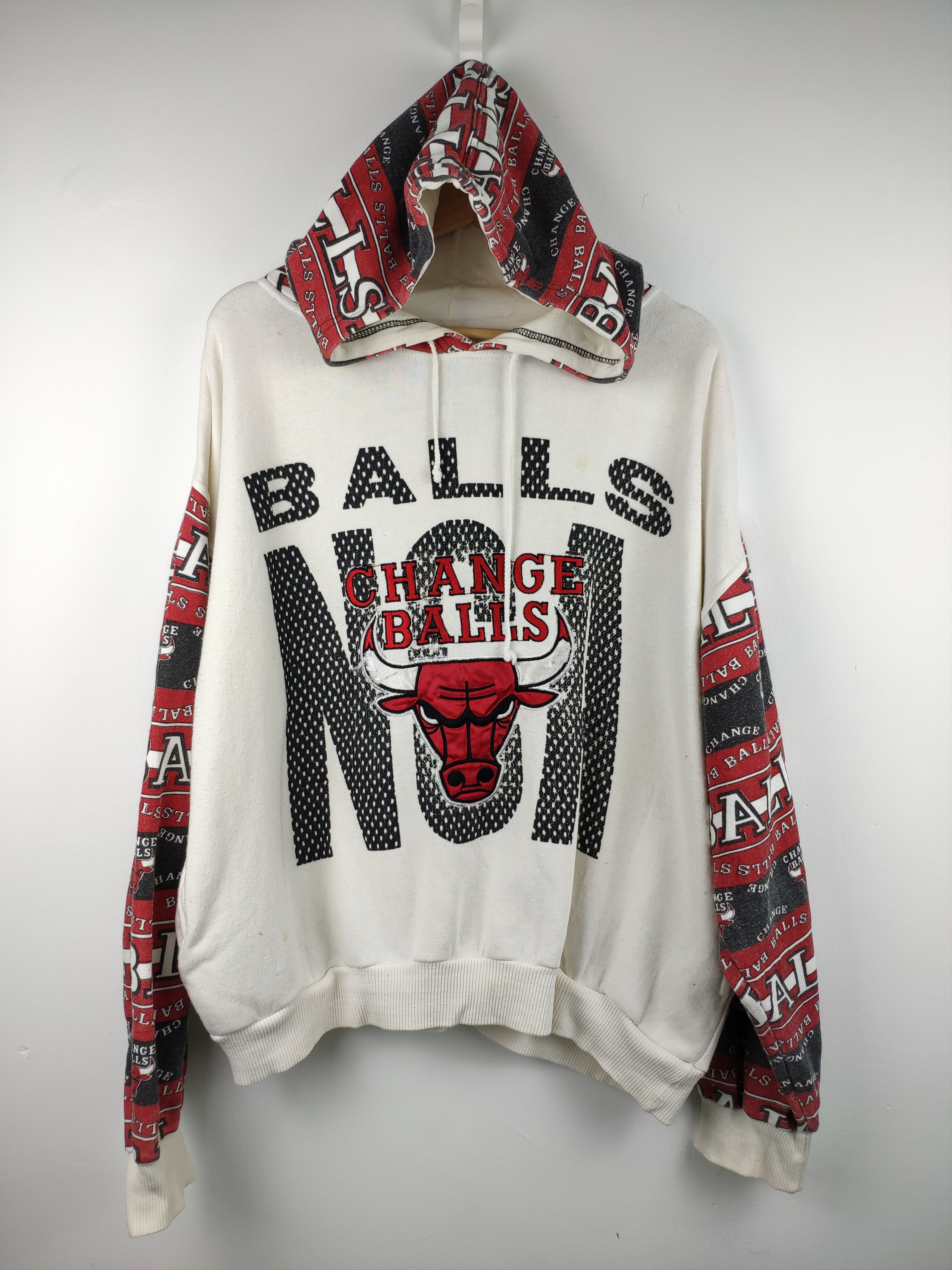 NBA × Vintage Offer 💥 Vintage Chicago Bull Hoodie Parody Change Bull ...