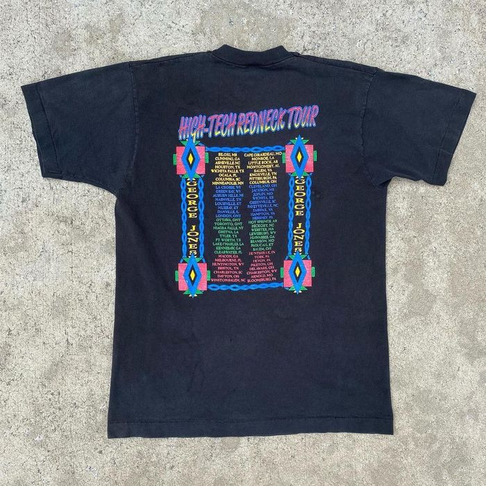 Vintage VINTAGE 1993 GEORGE JONES HIGH-TECH REDNECK TOUR T SHIRT | Grailed