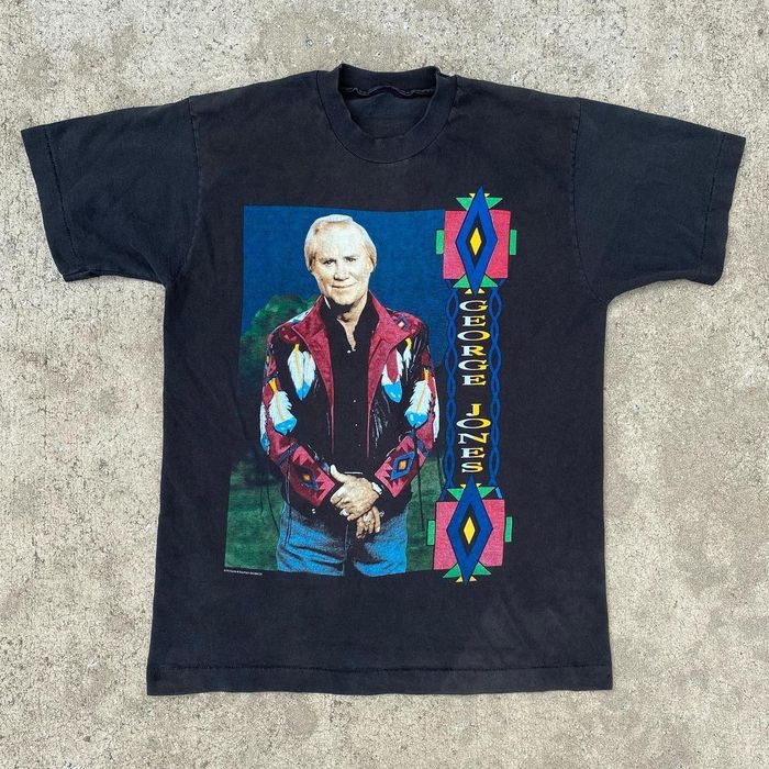 Vintage VINTAGE 1993 GEORGE JONES HIGH-TECH REDNECK TOUR T SHIRT | Grailed