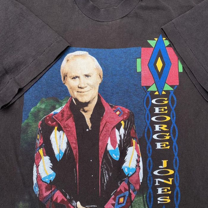 Vintage VINTAGE 1993 GEORGE JONES HIGH-TECH REDNECK TOUR T SHIRT | Grailed