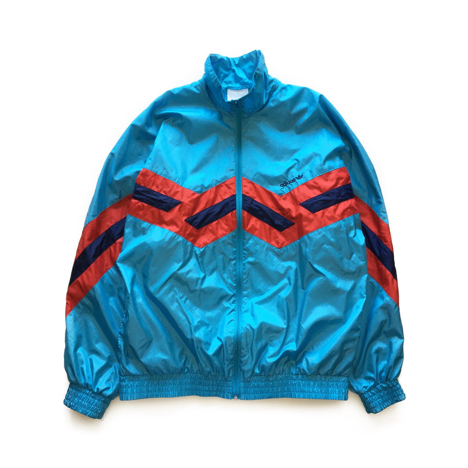 Adidas × Archival Clothing × Vintage Fresh 90s Sky Blue Cyan Red Navy ...