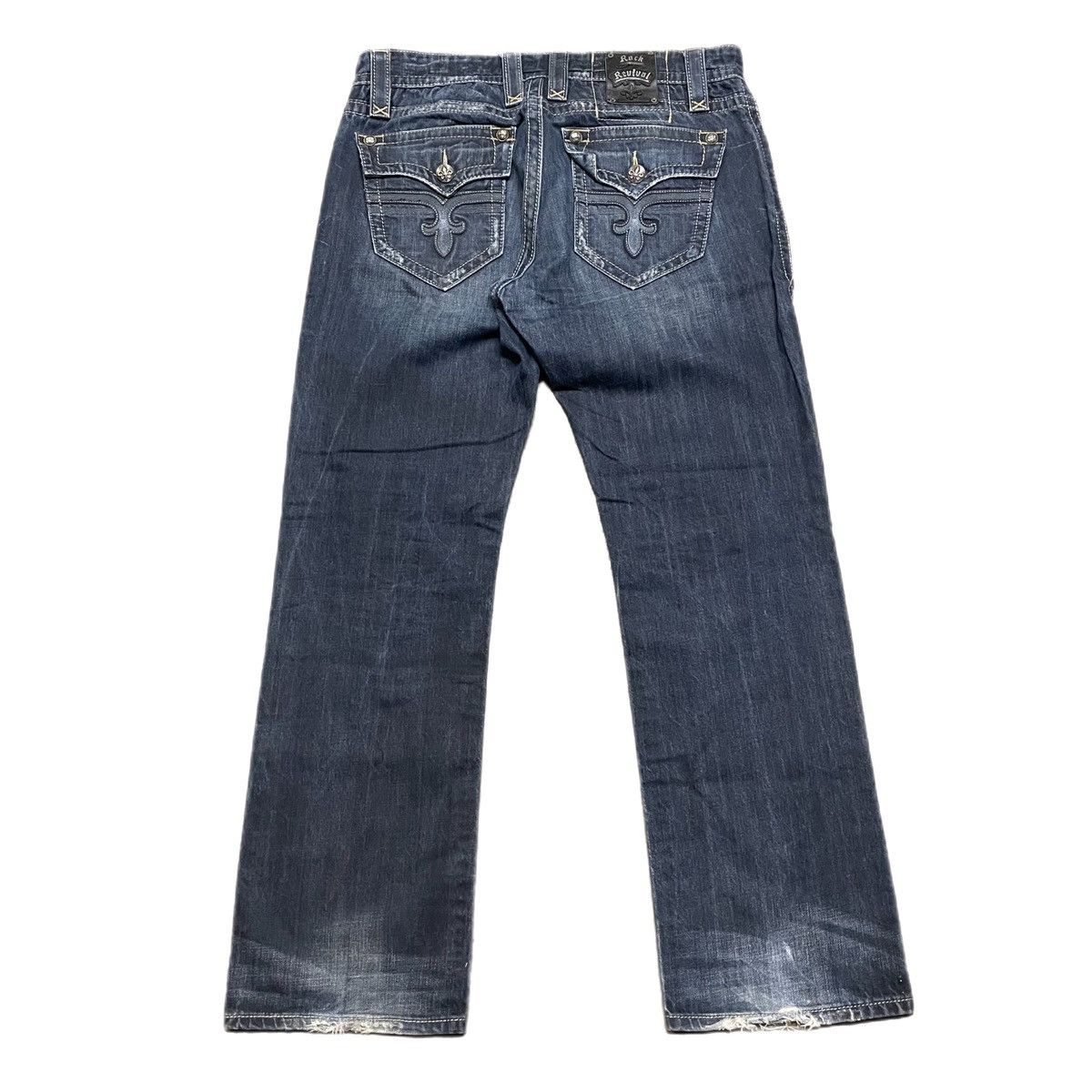 Vintage Vintage Y2K Rock Revival Chrome Hearts Style Denim Jeans | Grailed