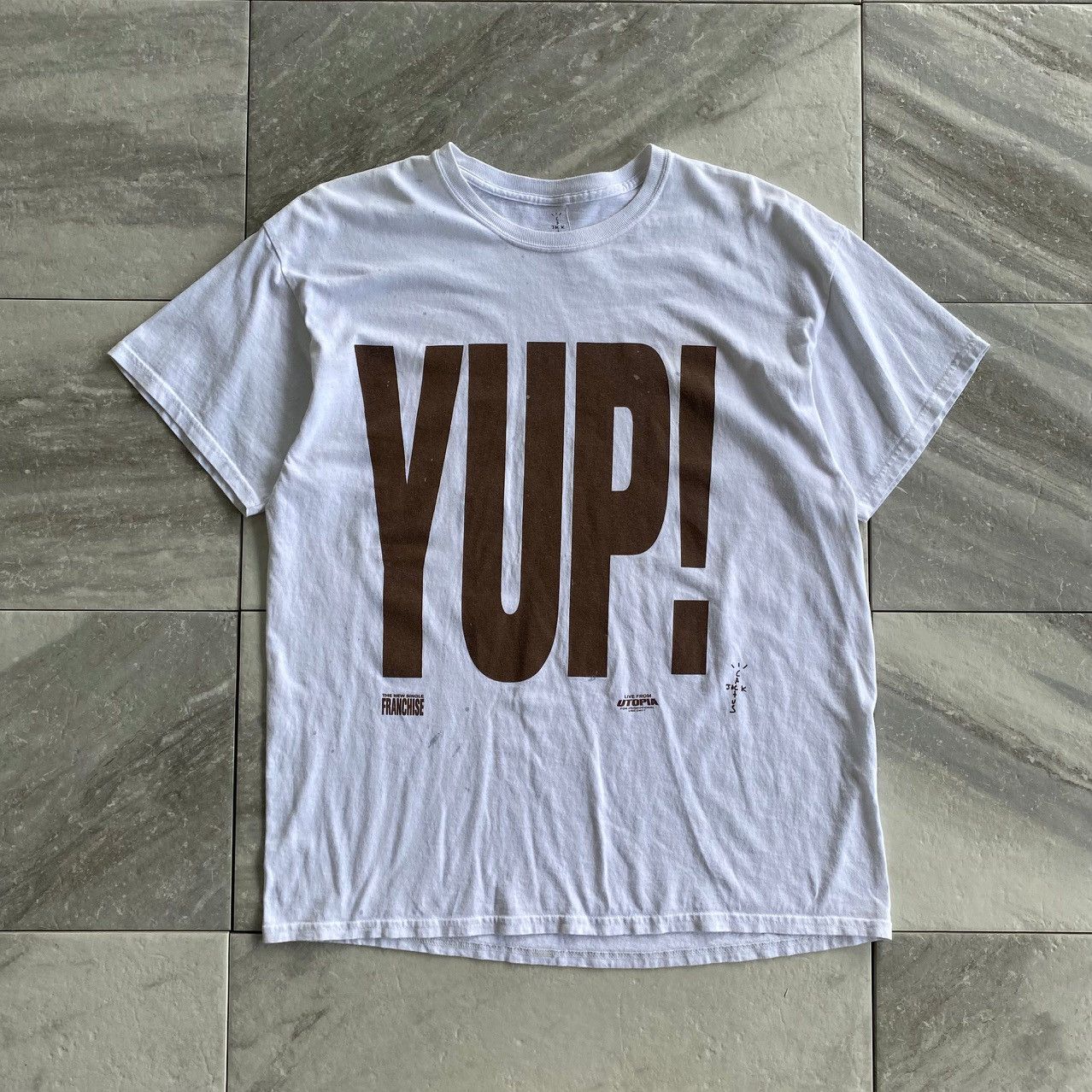 Streetwear × Travis Scott Travis Scott Franchise Promo YUP! Tee | Grailed