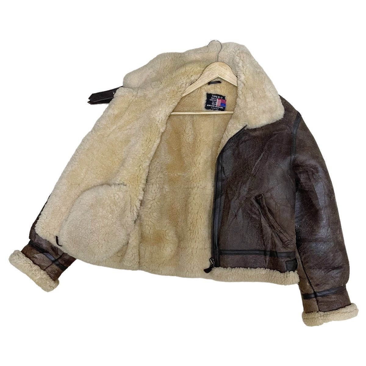 Vintage 90's B-3 USAAF Sheepskin Bomber Flight Jacket | Grailed