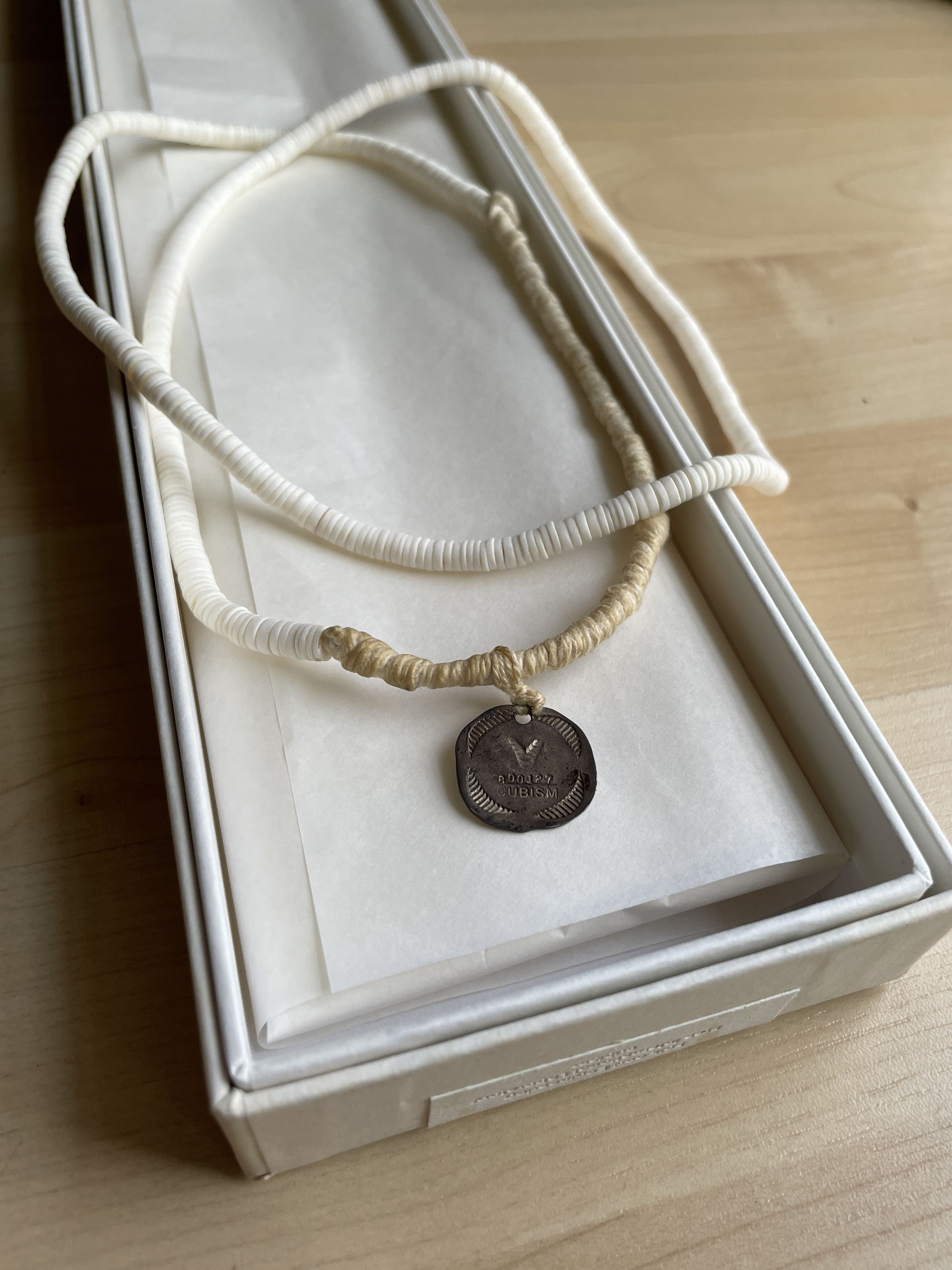 Visvim HEISHI BEADS NECKLACE WHITE | Grailed