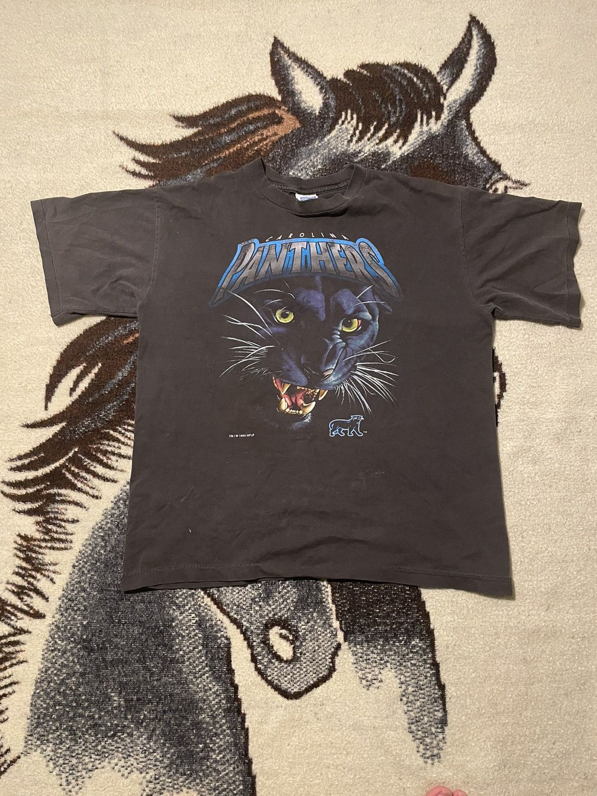 NFL × Vintage 90’s Carolina panthers NFL graphic tee | Grailed