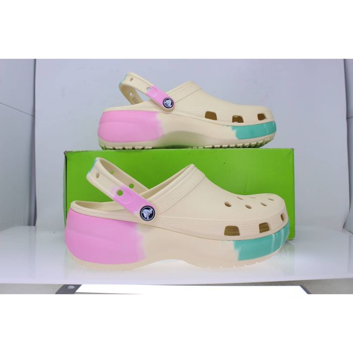 Crocs Classic Platform Ombre Clog Vanilla/Multi 208278-1FR | Grailed