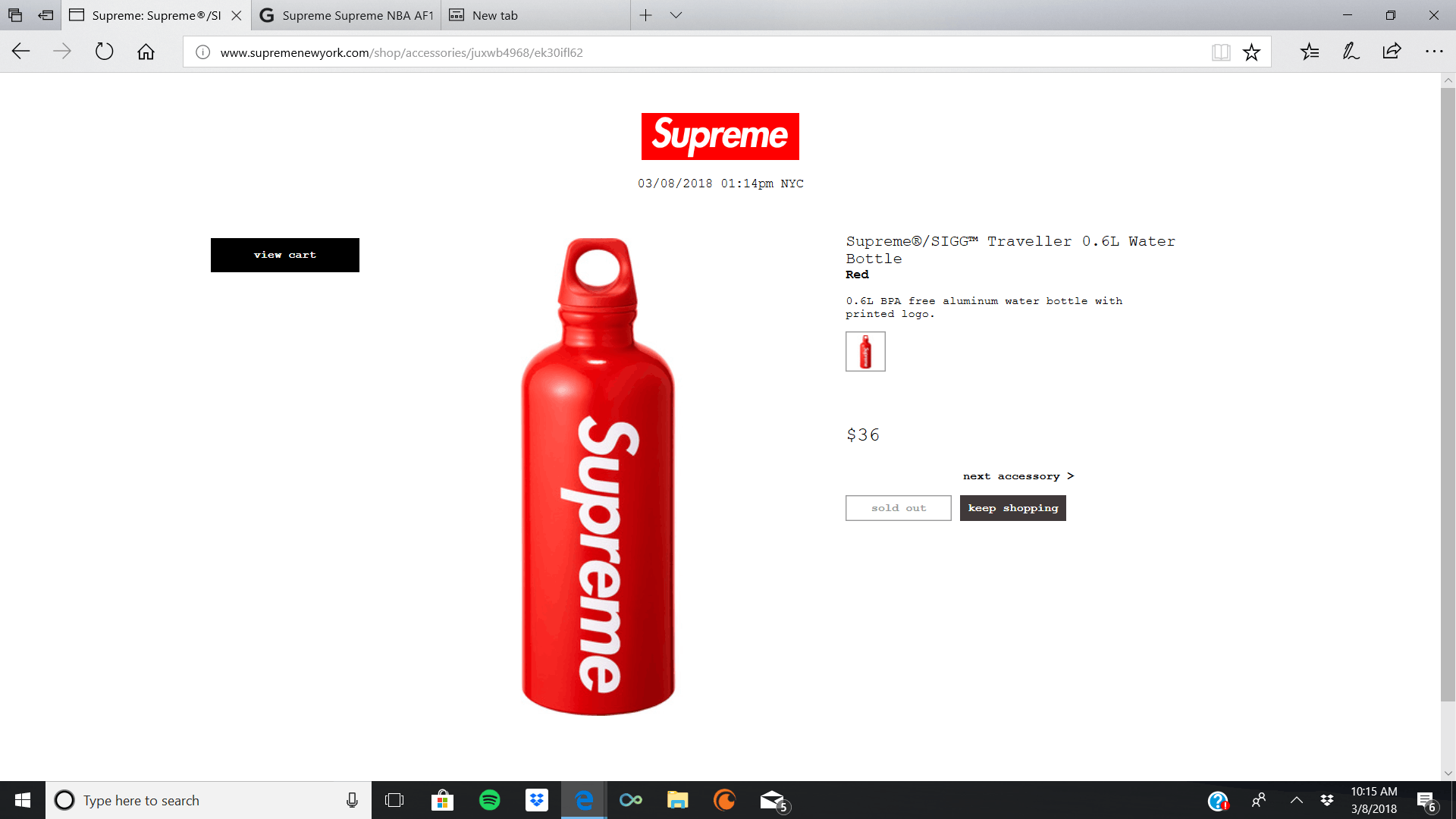 Supreme Supreme Water Bottle | Grailed