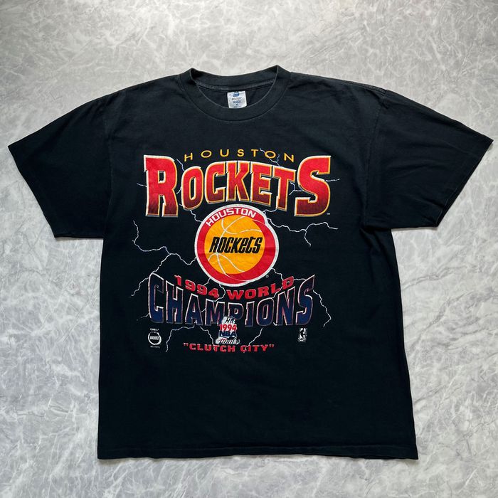 Vintage VTG 90s NBA HOUSTON ROCKETS 1994 CHAMPIONS LIGHTNING T-SHIRT ...