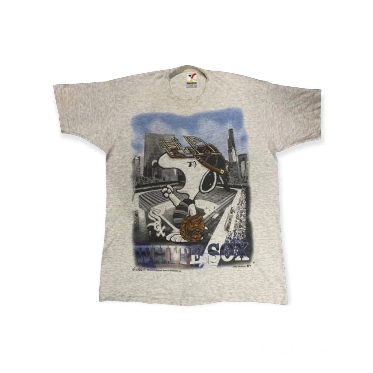 Vintage vintage 90s MLB white sox X peanuts 1994 tees | Grailed