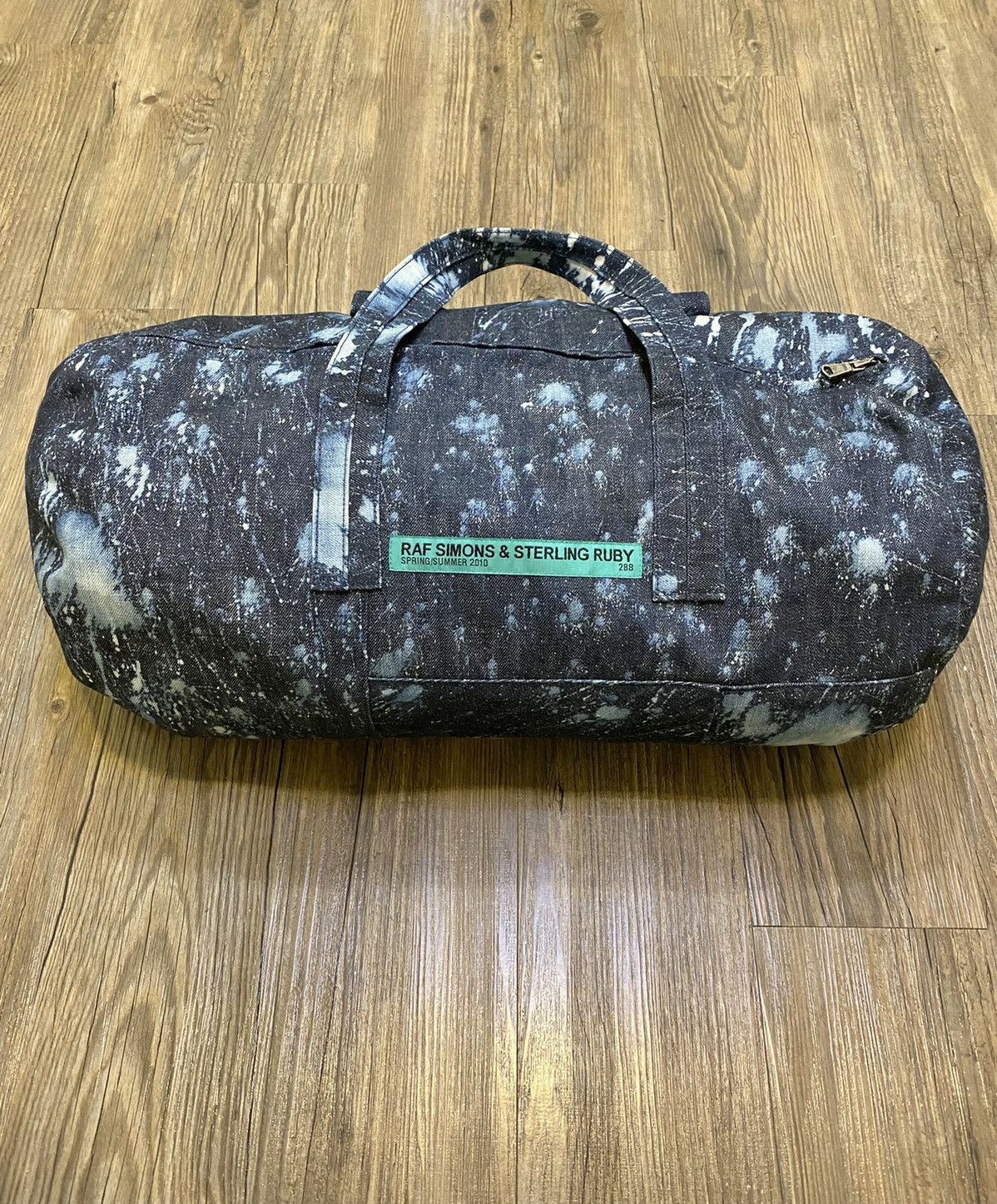 Raf Simons × Sterling Ruby SS10 Hand Bleached Duffel Bag | Grailed