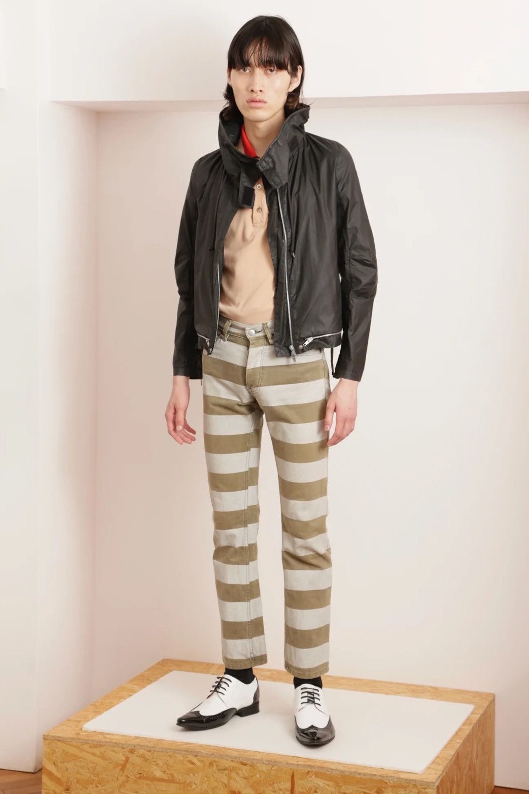 Helmut Lang Archive Helmut lang 1997 Waxed Astro Biker Jacket | Grailed