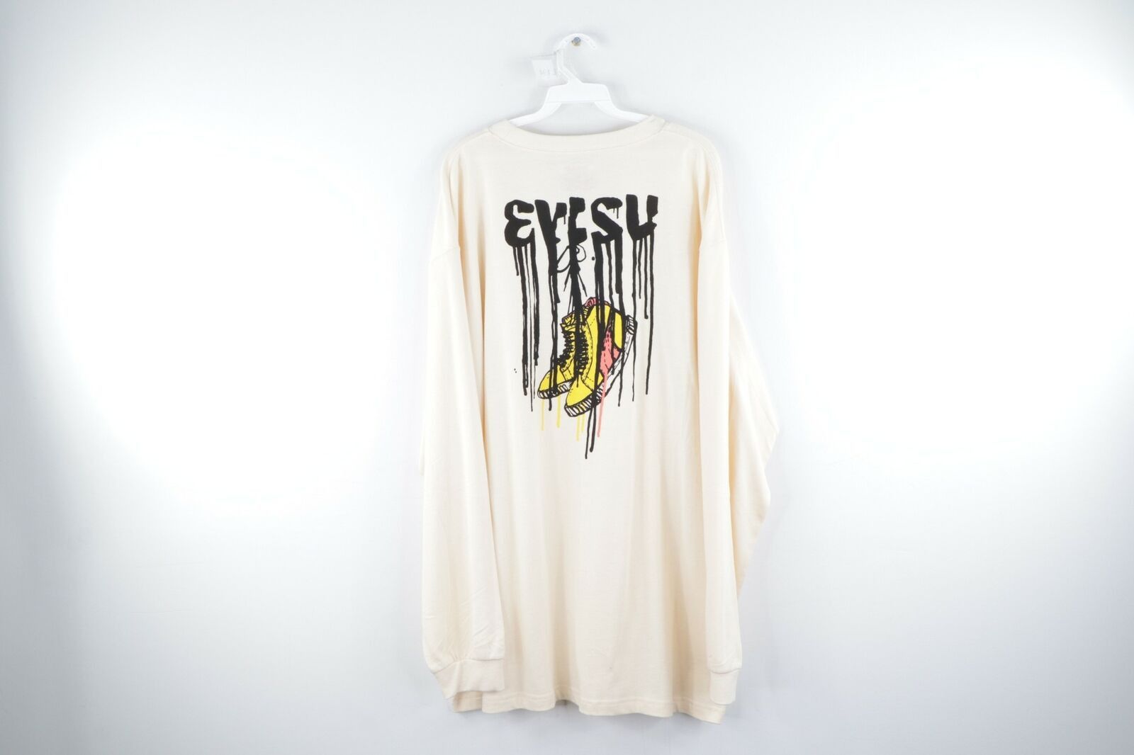 Evisu × Vintage NOS Vintage Evisu Streetwear Spell Out Long Sleeve Shirt 3X | Grailed