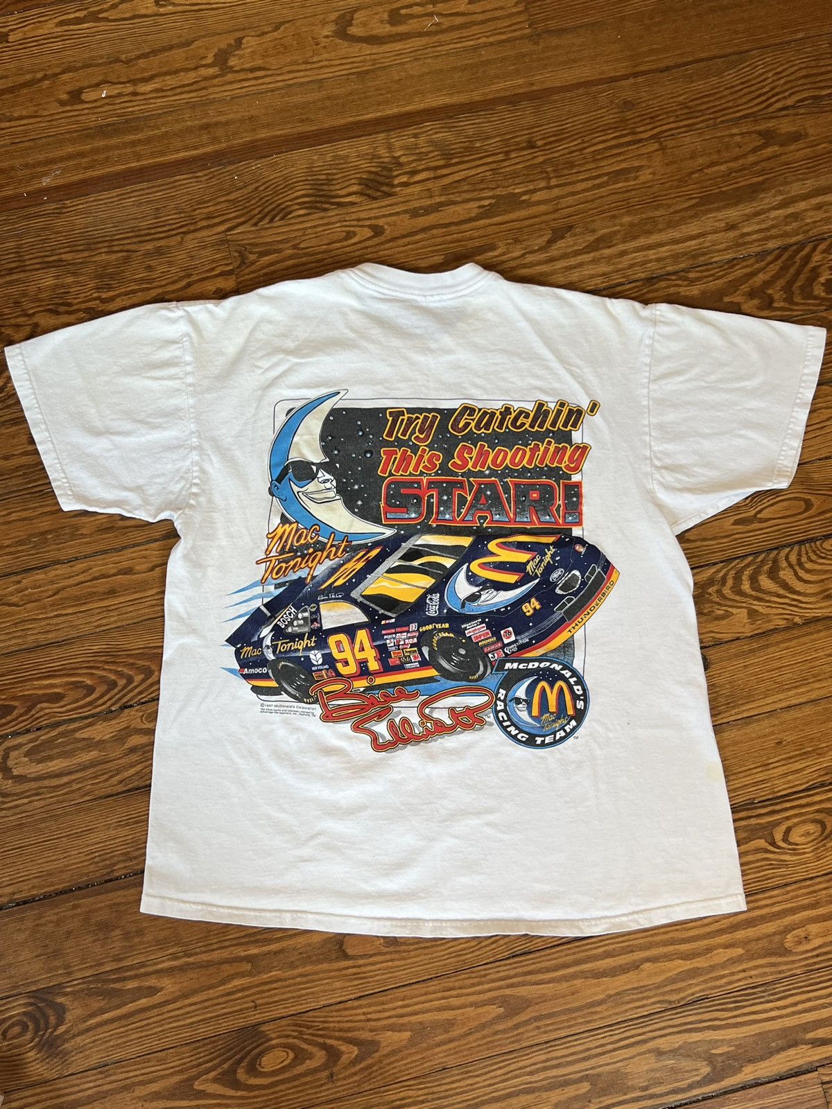 Vintage 90’s NASCAR Mac Tonight McDonald’s Racing Tee Bill Elliott ...