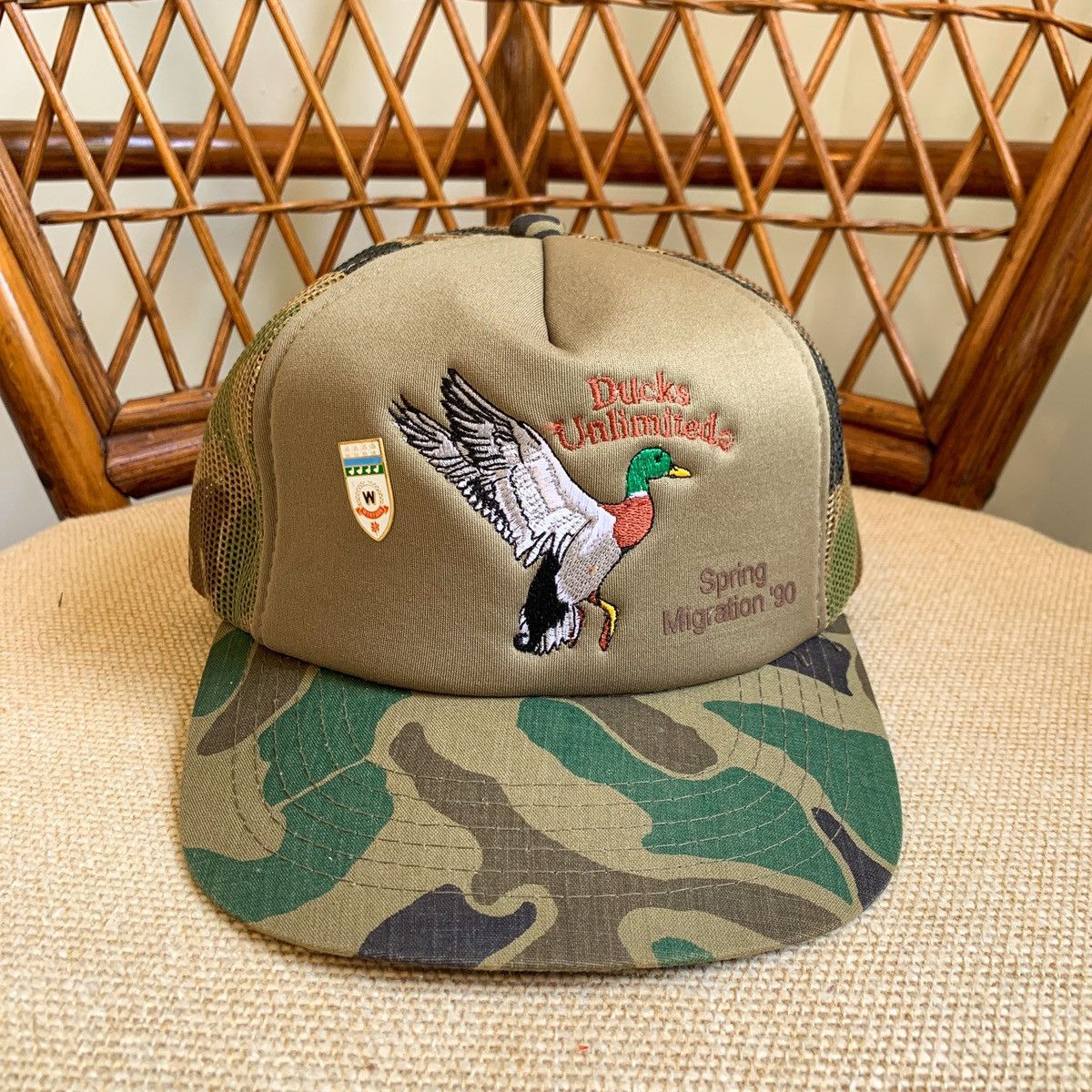 Vintage Youngan Ducks Unlimited Spring Migration Camo Snapback Hat ...
