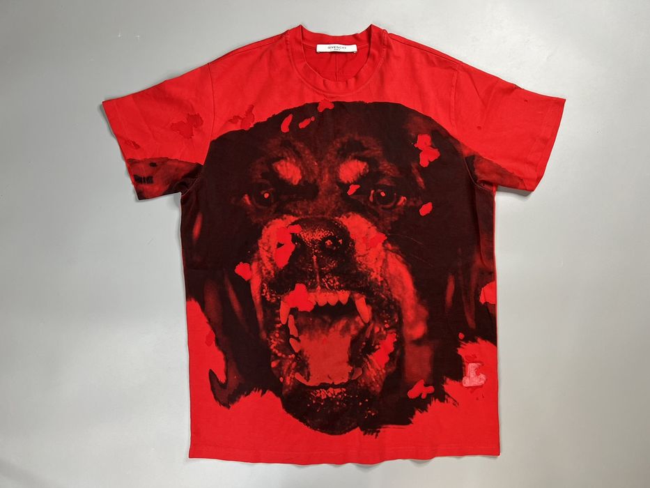 Givenchy Givenchy x Ricardo Tisci Distressed Rottweiler tee | Grailed