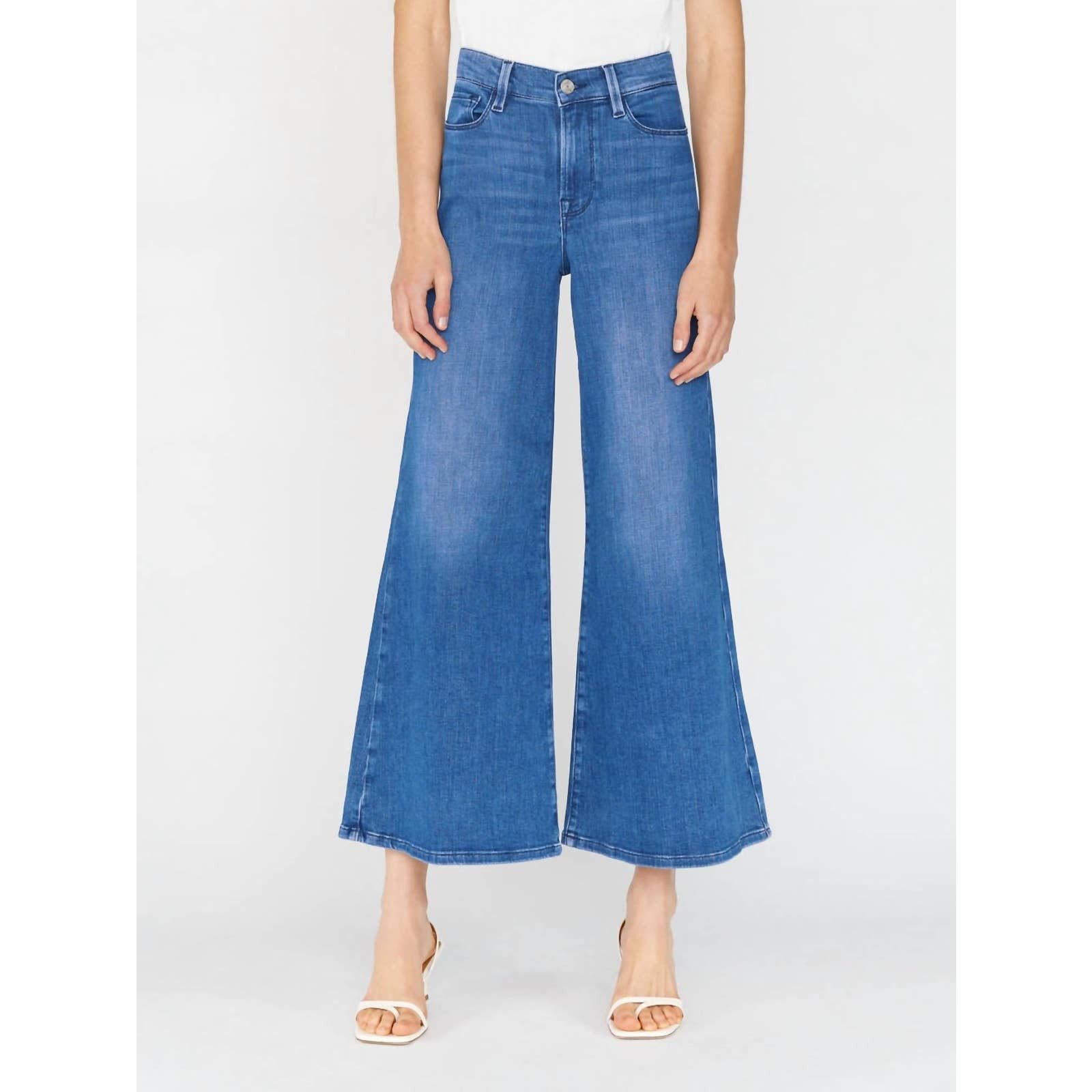 Frame Le Palazzo Crop Jeans In Temple | Grailed