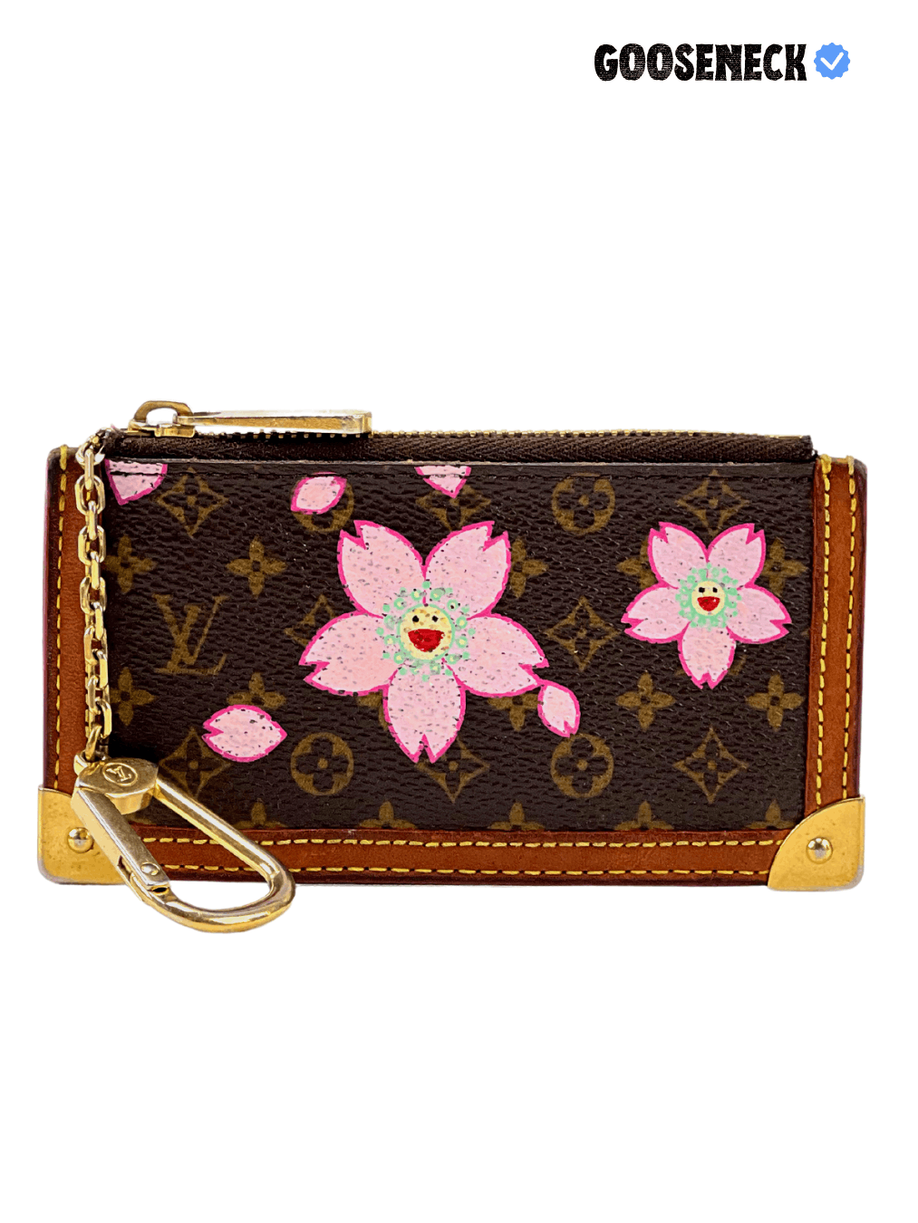 Louis Vuitton (With Box) Cherry Blossom Zip Key Chain Wallet | Grailed