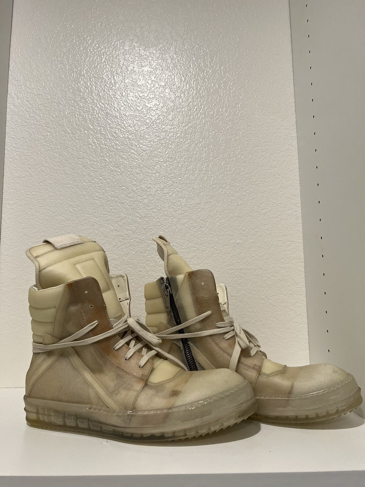 Rick Owens RARE Natural Clear Geobasket | Grailed