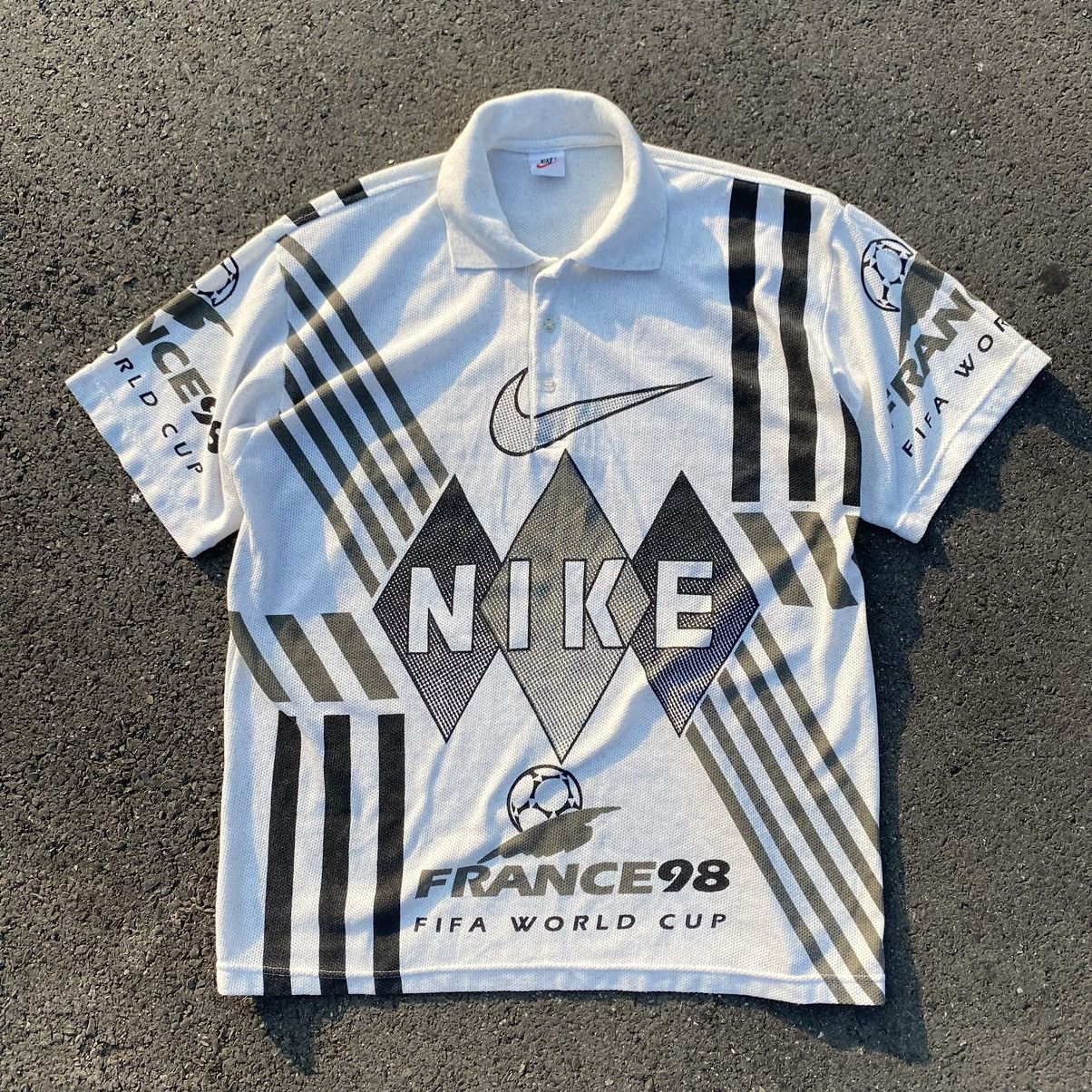 Nike × Streetwear × Vintage Rare Vintage Nike Fifa World Soccer France 1998 Polo Shirt | Grailed