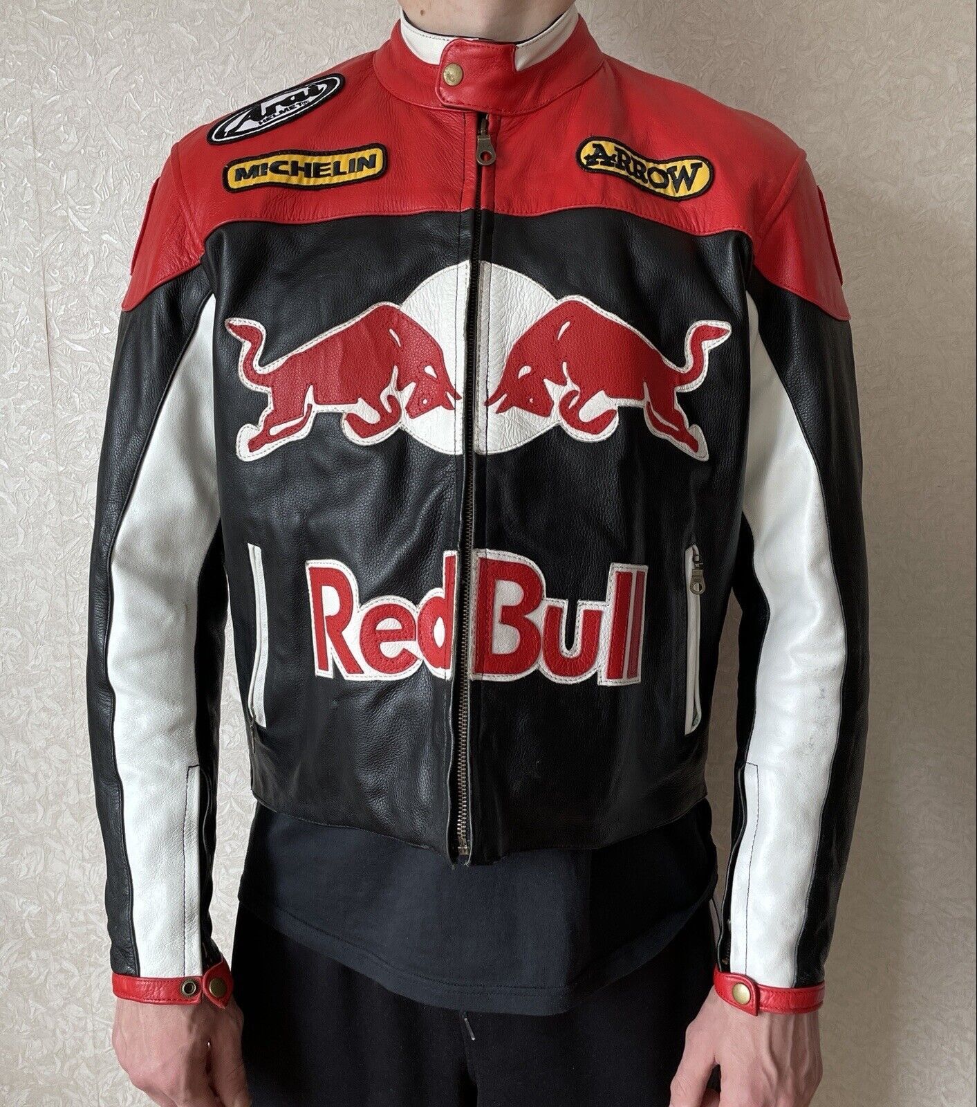Red Bull RED BULL Racing Leather Jacket Vintage | Grailed
