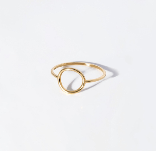 Handmade 14k solid Gold Open Circle Ring | Streetwear Ring | | Grailed