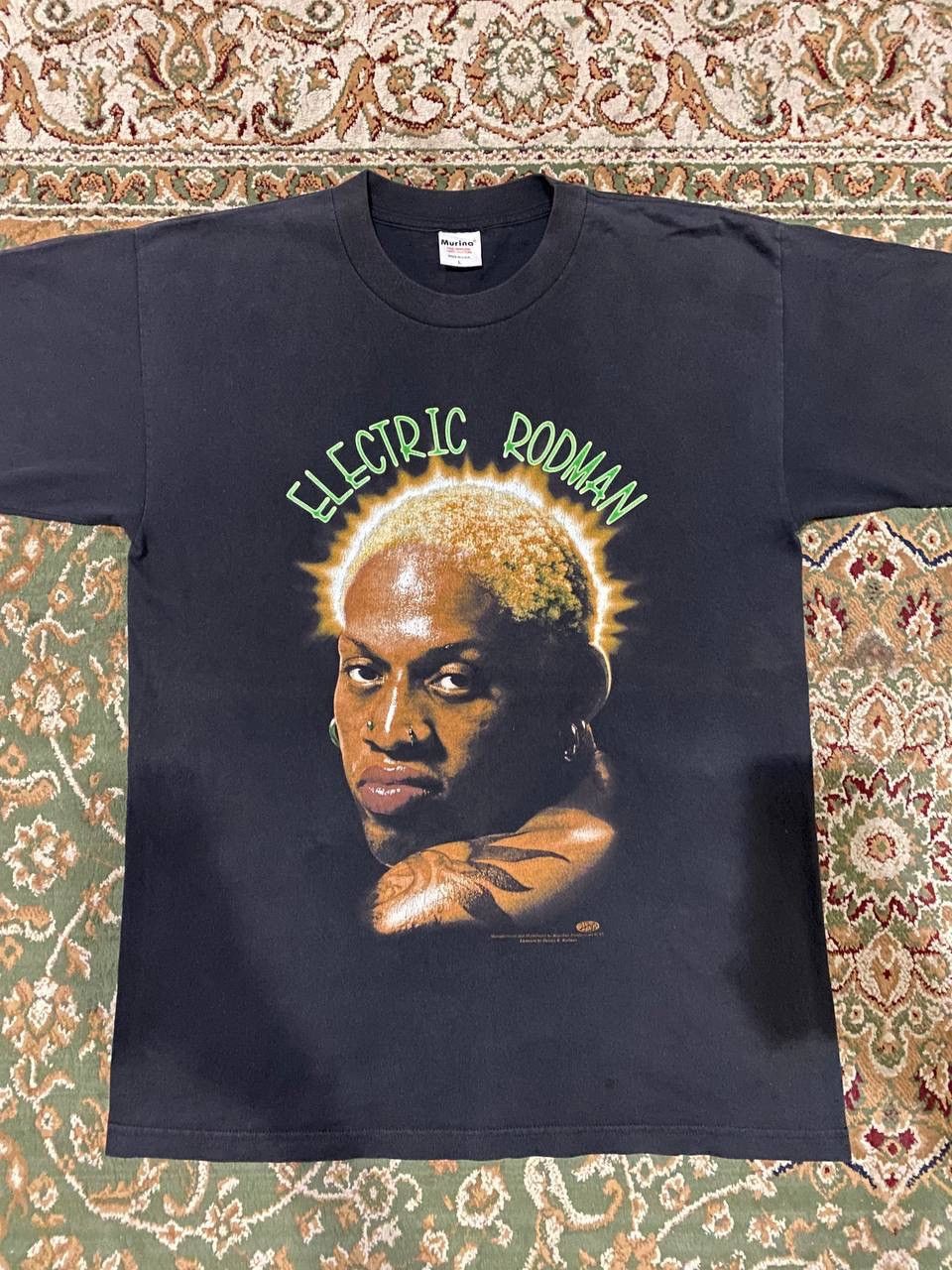 NBA × Rare × Vintage Vintage electric rodman nba shirt | Grailed