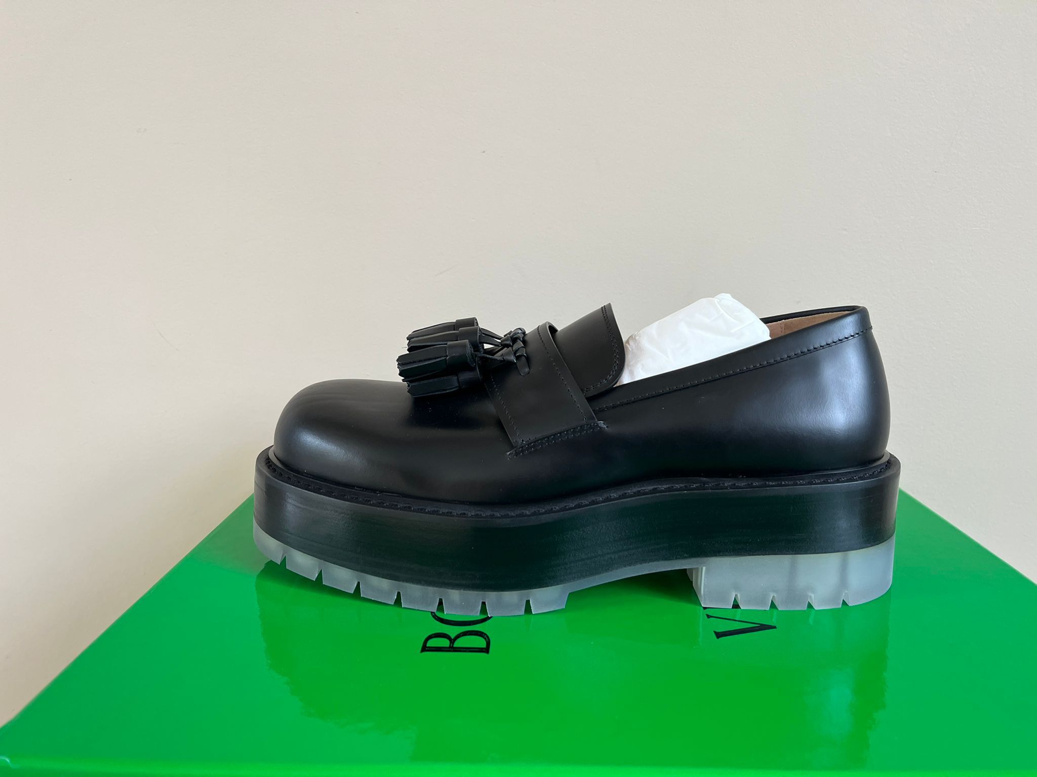 Bottega Veneta Tassel Stilt Derby Shoes in Black | Grailed