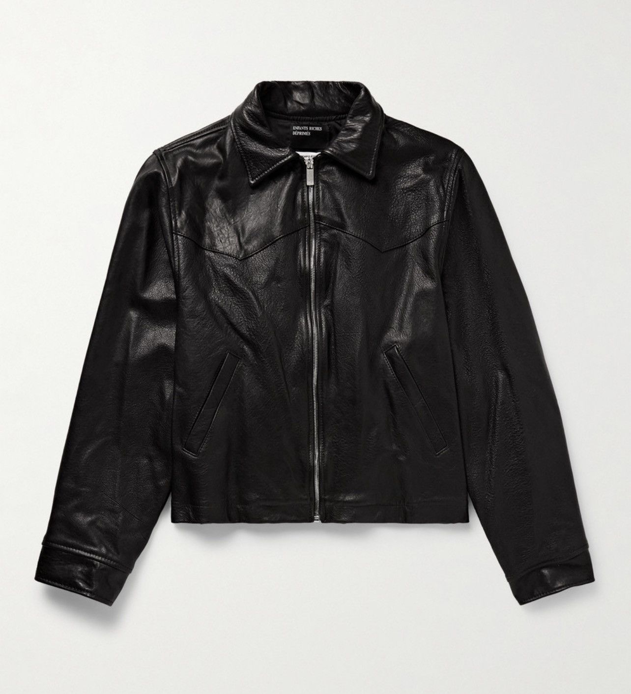 Enfants Riches Deprimes ERD Classic Western black leather zip up jacket ...