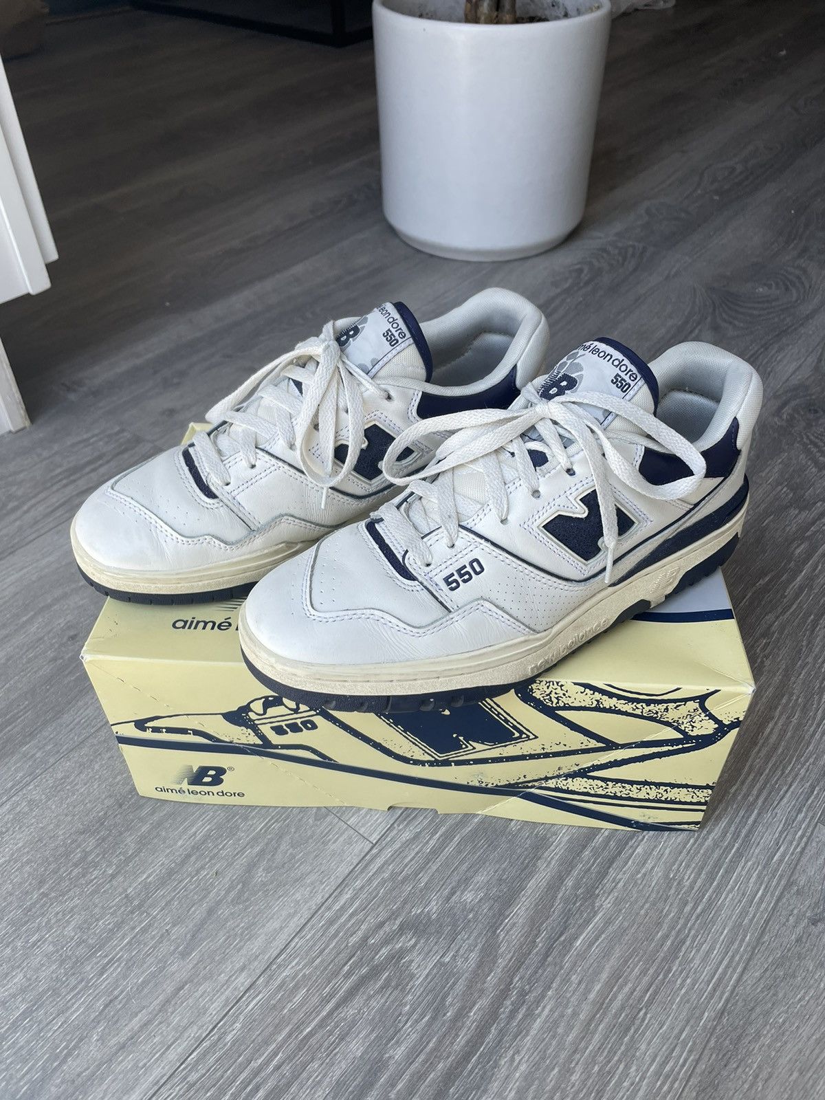 New Balance ALD New Balance 550 White/Navy | Grailed