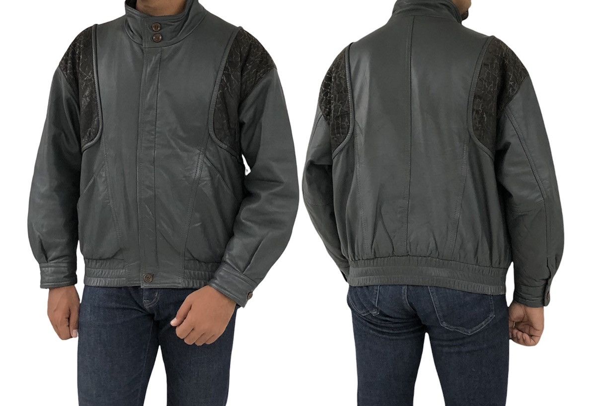 Japanese Brand Takagi Fur Nylon Cow Leather Bomber Jacket Made in Japan ...