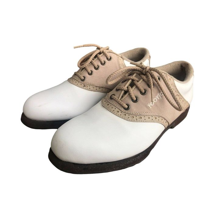 Footjoy FootJoy FJ Greenjoy Women's White Beige Golf Shoes Size 6 | Grailed