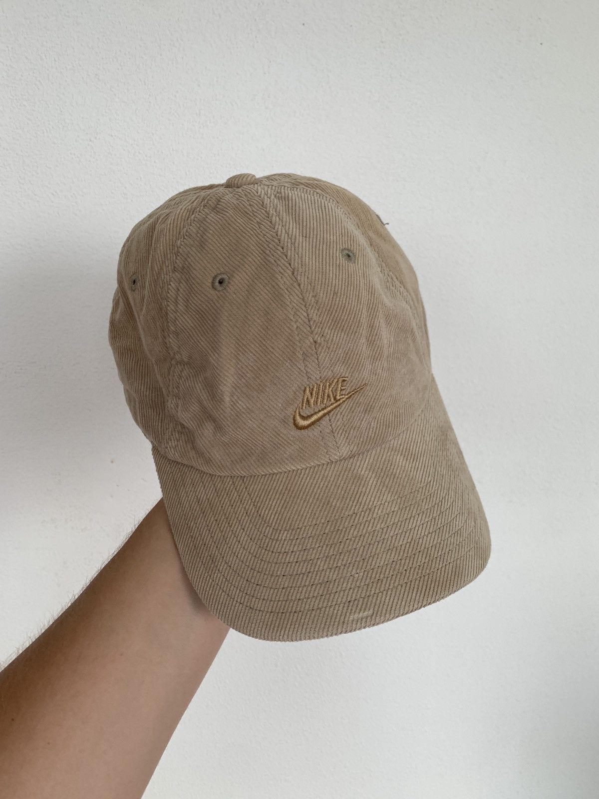 Nike Vintage Nike 90s Corduroy Small Swoosh Rare Baseball Cap Hat | Grailed
