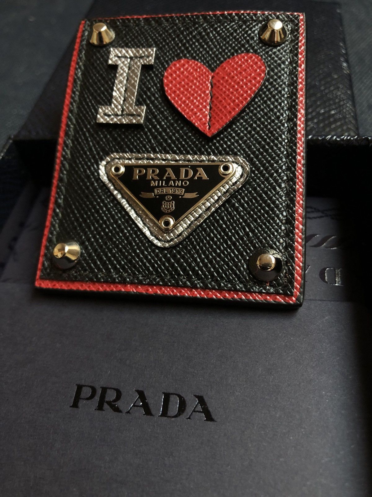 Prada I Love Prada Trick Con Velcro Badge | Grailed