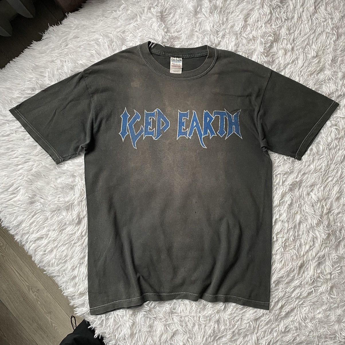 Band Tees × Delta × Vintage Vintage Iced Earth sun faded band tee | Grailed