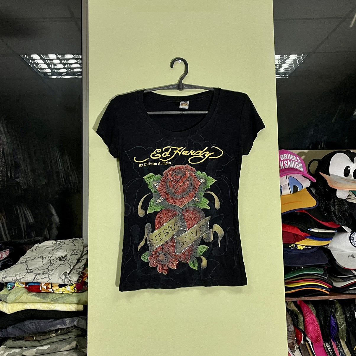 Ed Hardy × Streetwear × Vintage Vintage Y2K Ed Hardy Faded Tee ...