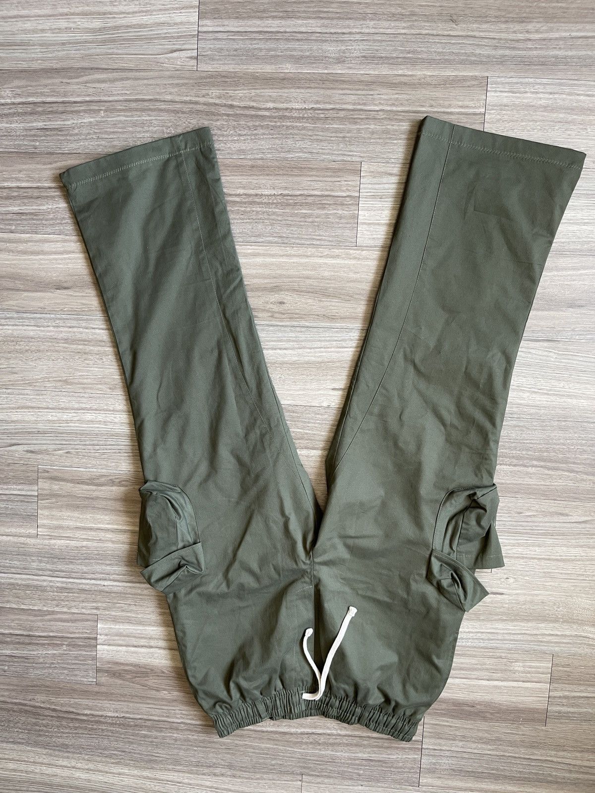 JOONIVERSE LAB Joonieverse Lab Green Twill Flared Cargo Pants | Grailed