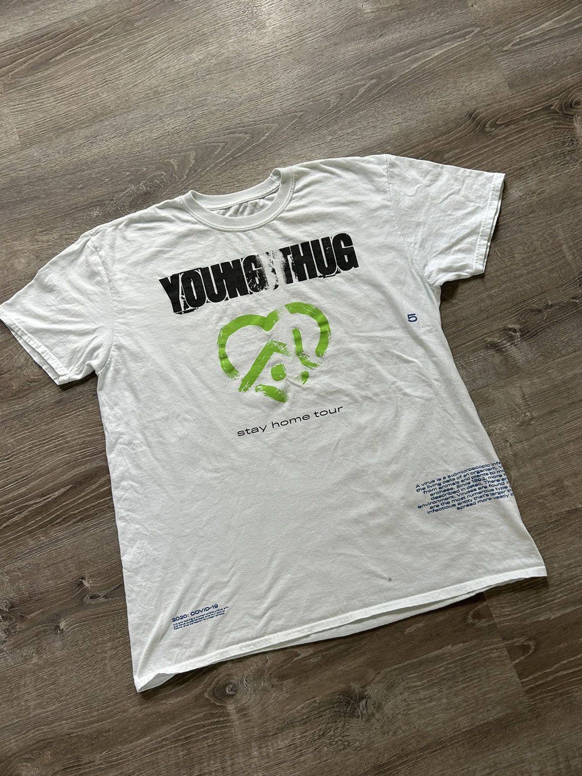 Young Thug Young Thug Stay at Home Tour Merch White Tee Shirt | Grailed