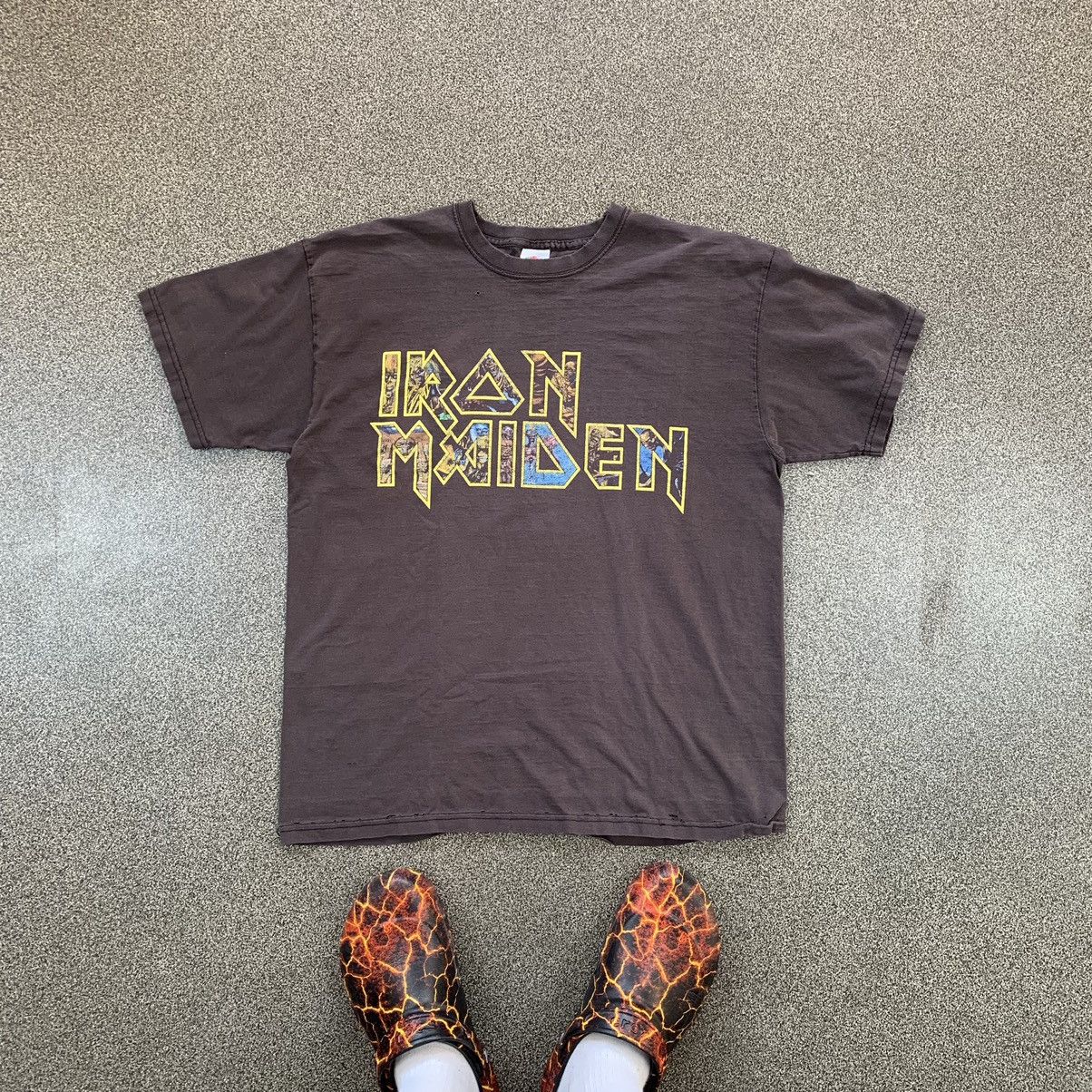 Rock Band × Streetwear × Vintage Vintage Y2k Iron Maiden Rock Band Tee