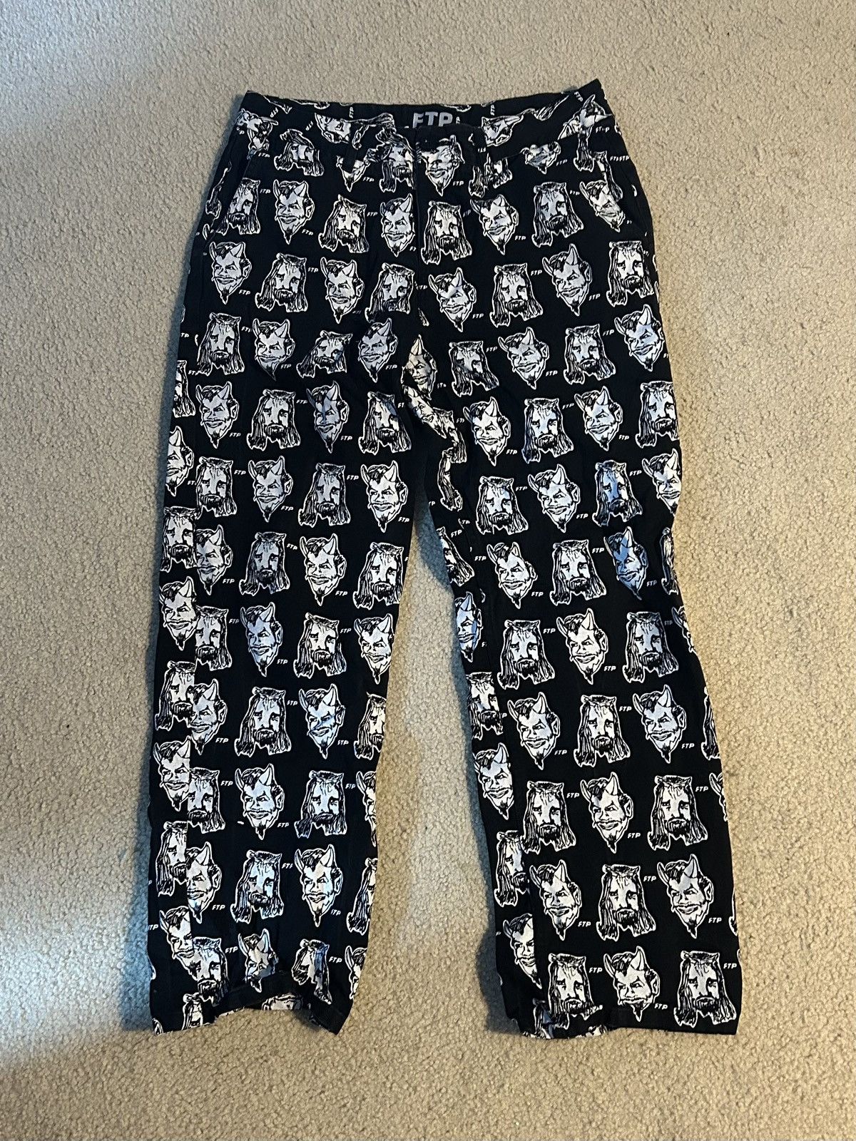 Fuck The Population FTP Jesus/Devil Heaven or Hell pants | Grailed