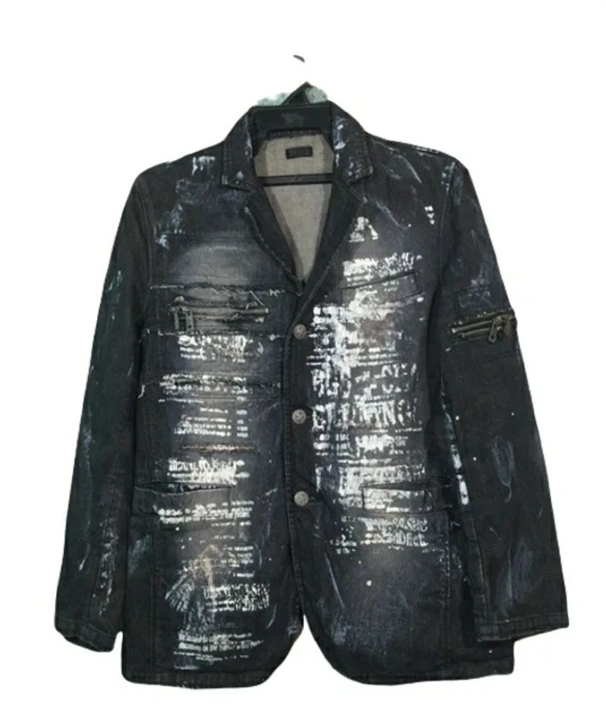 Vintage Vintage Bernings Punk Painted Denim Jacket | Grailed